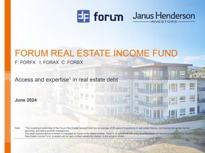 Forum Real Estate Income Fund - Forum Investment Group